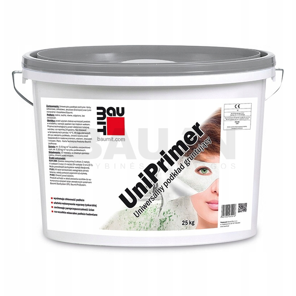 Gruntai | Universalus fasadinis gruntas su kvarciniu smėliu, BAUMIT UniPrimer, 25 Kg. - Gruntai ...