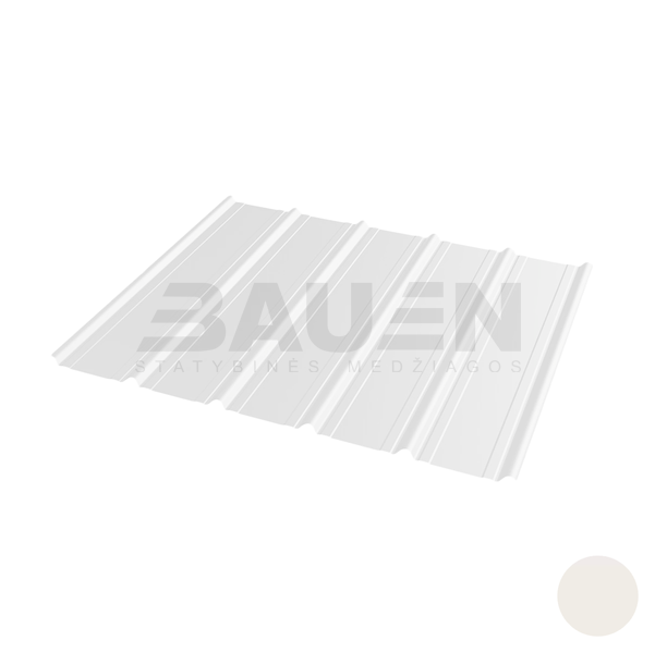 Plieninė danga | Trapecinė, vidutinio profilio skarda HANBUD C-14 (11,8mm) balta, blizgi ...