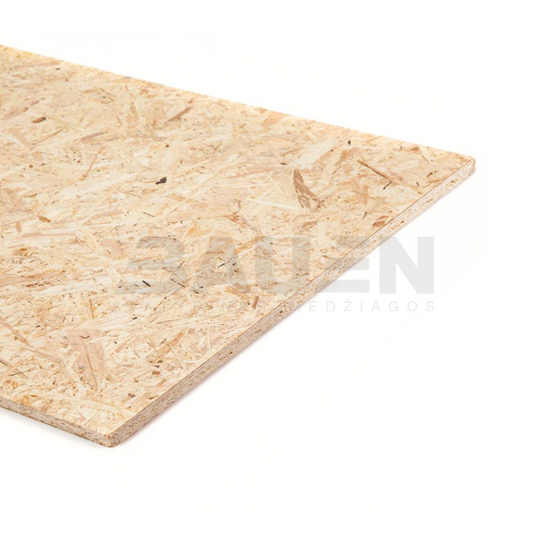 OSB plokštės | Plokštė OSB-3 lygiais kraštais 10x1250x2500 mm (3.125 m2) - Orientuotų skiedrų ...