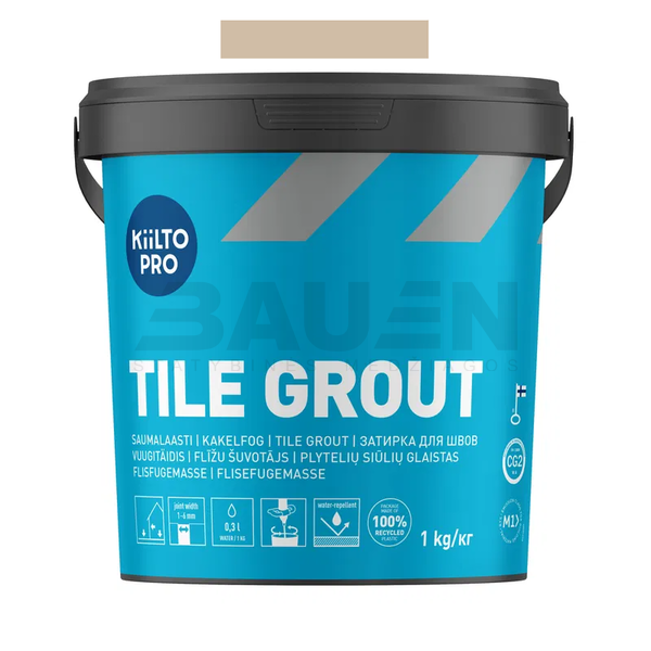 Glaistai | Glaistas siūlėms 2-6 mm. KIILTO 1 kg. Khaki brown (Nr.81) - Glaistai - Bauen.lt