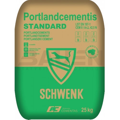 Cementas | Cementas Portlandcementis STANDART CEM II/A-LL 42.5N, 25 Kg ...